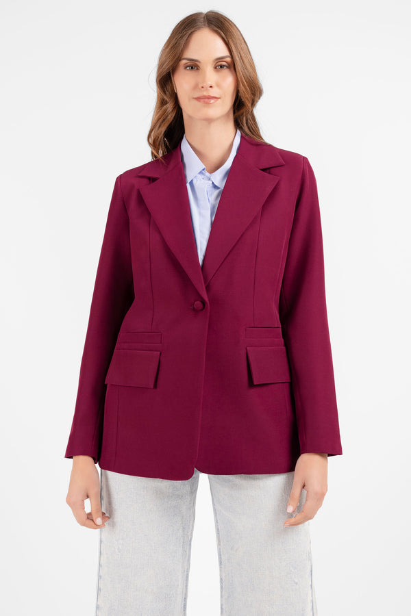 Blazer Mujer Borgoña | Ropa Formal Mujer | Perú
